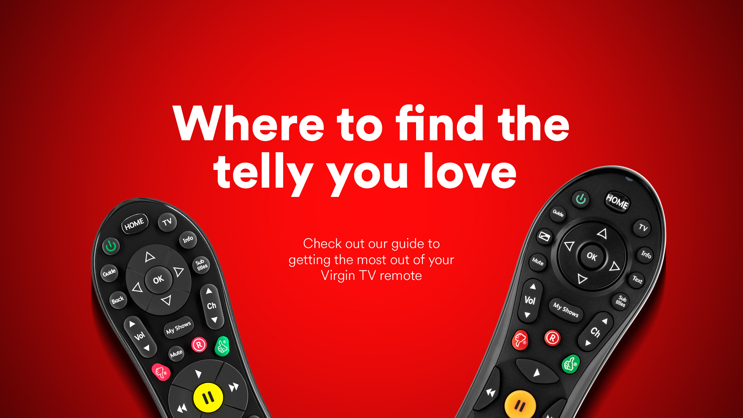 Virgin TV Remote Control Guide | Virgin Media